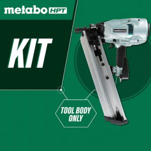 Metabo HPT Framing Nailer | Pneumatic | For LVL | 2-3/8" to 3-1/2" Plastic Collated Framing Nails | .162", Full Head | 21 Degree | NR90AC5