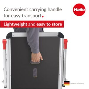 Hailo TP1 |Staircase Platform | Length and Height-Adjustable Telescopic Rails and feet | Integrated Bubble Level | Two-Hand Safety Unlocking Mechanism| for use with Step stools & stepladders