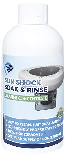 Copper Anode, Basket, and Coil Cleaner - Easy to Use, Prolongs The Electrode (8oz) - Cleans Your Solar Pool Ionizer's Basket and Electrode, All at Once - Sun Shock Soak and Rinse