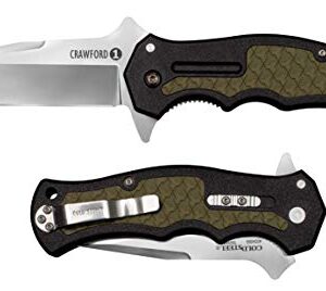 Cold Steel Crawford Model 1 Folding Knife with Pocket Clip, 3 1/2" Blade, Zy-Ex Handle