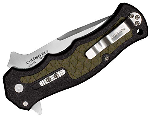 Cold Steel Crawford Model 1 Folding Knife with Pocket Clip, 3 1/2" Blade, Zy-Ex Handle