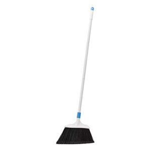 amazon basics heavy-duty broom, blue and white