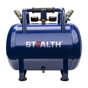 stealth air tank, 10 gallon high pressure air tank with maximum 225psi pressure, ideal for inflation jobs, blue-saa-110t