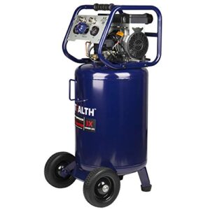 Stealth 20 Gallon Ultra Quiet Air Compressor,1.8 HP Oil-Free Peak 150 PSI 68 Decibel Air Compressor,5.5 CFM @ 40 PSI 5 CFM @ 90 PSI Silent Portable Long Life Electric Air Compressor W/Wheel for Garage