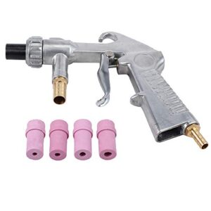 tanice sand blasting gun sandblaster with 4pcs ceramic nozzles extra iron nozzle tip set