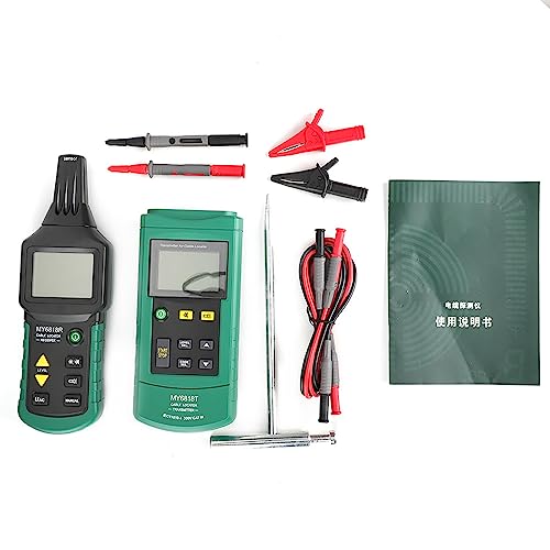 Walfront Cable Locator MS6818 12V-400V AC/DC Underground Wire Cable Locator Metal Pipe Detector Tester Line Tracker Cable Location Device Easily Cable Finder