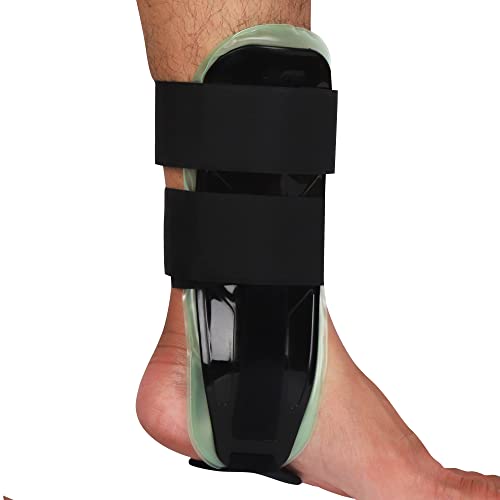 Orthomen Air Gel Ankle Brace - Stirrup Ankle Splint - Adjustable Rigid Stabilizer for Sprains, Strains, Post-Op Cast Support and Injury Protection