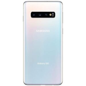 Samsung Galaxy S10 Factory Unlocked Android Cell Phone | US Version | 128GB of Storage | Fingerprint ID and Facial Recognition | Long-Lasting Battery |   Prism White