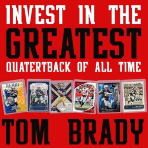 Tom Brady Football Card Bundle, Set of 6 Assorted Tampa Bay Buccaneers New England Patriots and Michigan Wolverines Football Cards of Quarterback Super Bowl Champion Protected by Sleeve and Toploader