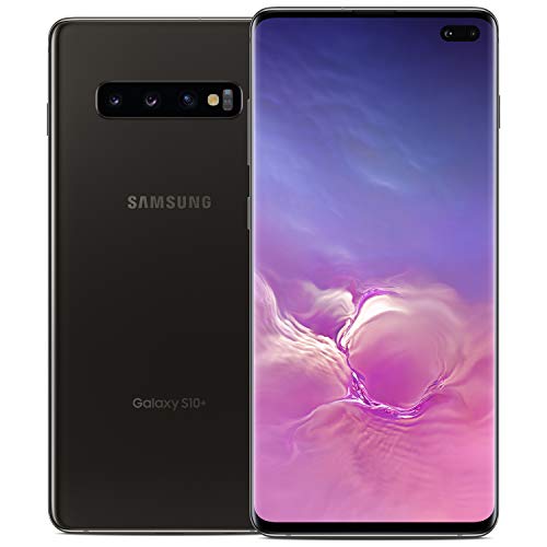 Samsung Galaxy S10+ Factory Unlocked Android Cell Phone | US Version | 1TB of Storage | Fingerprint ID and Facial Recognition | Long-Lasting Battery | Ceramic Black