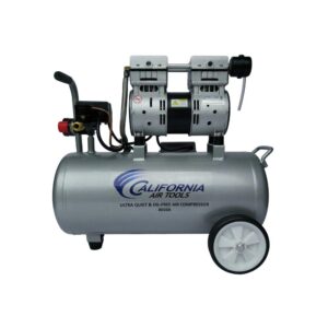 california air tools 8010a aluminum tank air compressor | ultra quiet, oil-free, 1.0 hp, 8 gal