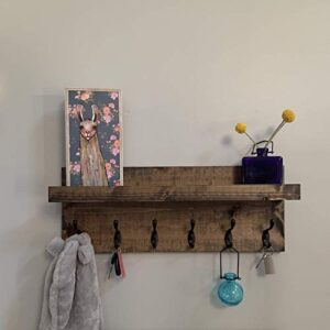 coat rack with shelf (choose your length) towel rack entryway organizer wall mounted