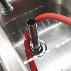 Stainless Steel Bar Sink Overflow Pipe 7.48 IN - Metal Sink Strainer Pipe Tube Bathroom Pipes Fittings - Bathroom Sink Drain Strainer Pipe Overflow Kitchen Sink Drain Stopper for 1.5 Inch Drains