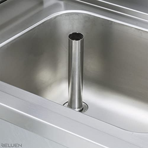 Stainless Steel Bar Sink Overflow Pipe 7.48 IN - Metal Sink Strainer Pipe Tube Bathroom Pipes Fittings - Bathroom Sink Drain Strainer Pipe Overflow Kitchen Sink Drain Stopper for 1.5 Inch Drains