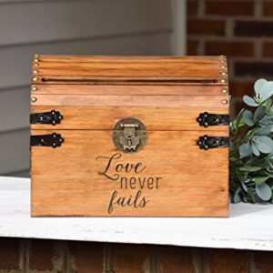 Love Never Fails Wedding 1st Corinthians Wedding Card Box