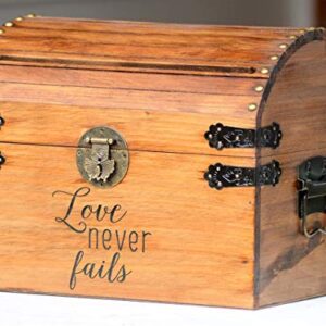 Love Never Fails Wedding 1st Corinthians Wedding Card Box