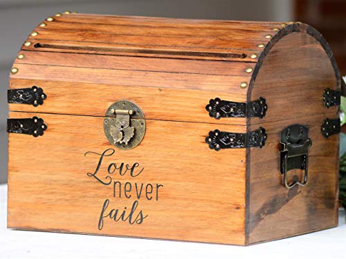 Love Never Fails Wedding 1st Corinthians Wedding Card Box