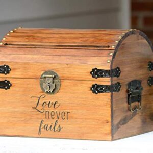 Love Never Fails Wedding 1st Corinthians Wedding Card Box