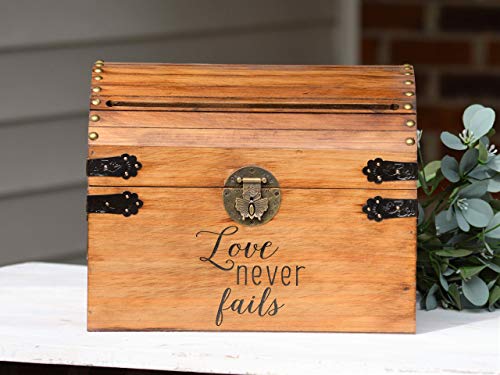 Love Never Fails Wedding 1st Corinthians Wedding Card Box