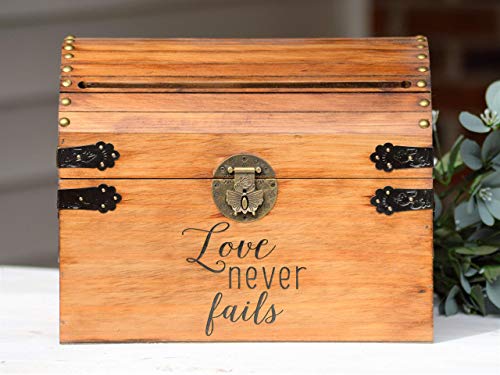 Love Never Fails Wedding 1st Corinthians Wedding Card Box