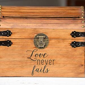 Love Never Fails Wedding 1st Corinthians Wedding Card Box