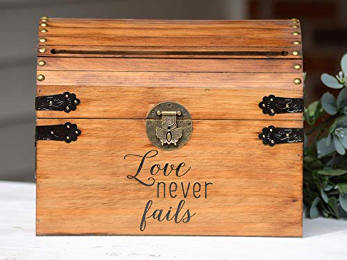 Love Never Fails Wedding 1st Corinthians Wedding Card Box