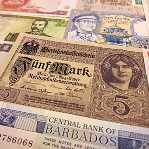 World Currency Collection – 100 Uncirculated Banknotes from 100 Countries, No Duplications, with Certificate of Authenticity – Old Paper Money for Collectors, Schools, & Museums