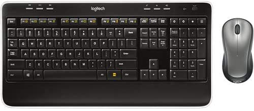 Logitech MK520 Wireless Keyboard and Wireless Mouse Combo — Full Size Keyboard and Mouse Long Battery Life Secure 2.4GHz Connectivity Black