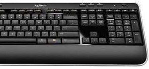 Logitech MK520 Wireless Keyboard and Wireless Mouse Combo — Full Size Keyboard and Mouse Long Battery Life Secure 2.4GHz Connectivity Black