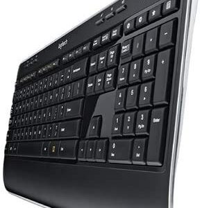 Logitech MK520 Wireless Keyboard and Wireless Mouse Combo — Full Size Keyboard and Mouse Long Battery Life Secure 2.4GHz Connectivity Black