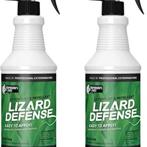 Exterminators Choice Lizard Defense Spray | 32 Ounce 2 Pack | Natural, Non-Toxic Lizard Repellent | Quick, Easy Pest Control | Safe Around Kids & Pets