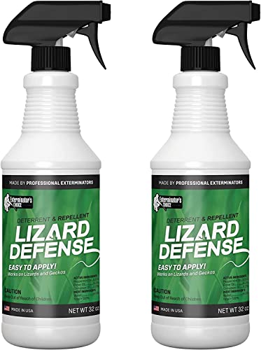 Exterminators Choice Lizard Defense Spray | 32 Ounce 2 Pack | Natural, Non-Toxic Lizard Repellent | Quick, Easy Pest Control | Safe Around Kids & Pets