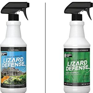 Exterminators Choice Lizard Defense Spray | 32 Ounce 2 Pack | Natural, Non-Toxic Lizard Repellent | Quick, Easy Pest Control | Safe Around Kids & Pets