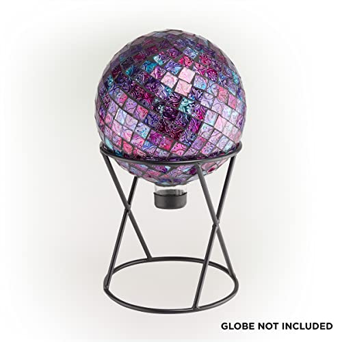 Alpine Corporation SLL1770HH Gazing Globe Metal Stand, 9" L x 9" W x 10" H, Black