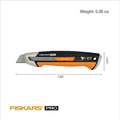 Fiskars 770210-1001 Pro Utility Knife, Snap 18 mm, Orange/Black