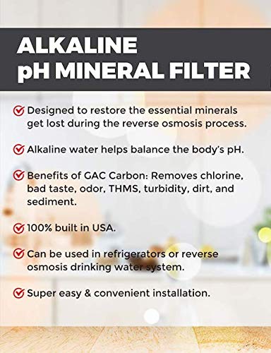 Oceanic Dual Post Carbon (GAC) & pH Alkaline Water Filter Cartridge for RO Systems