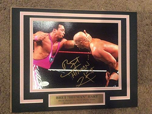 WWE WWF Bret Hitman Hart vs Stone Cold Steve Austin 11x14 PHOTO JSA AUTOGRAPH