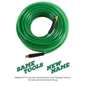 Metabo HPT Air Hose | 1/4-Inch x 100 Ft | Professional Grade Polyurethane | 300 PSI | 19413QPM, Green