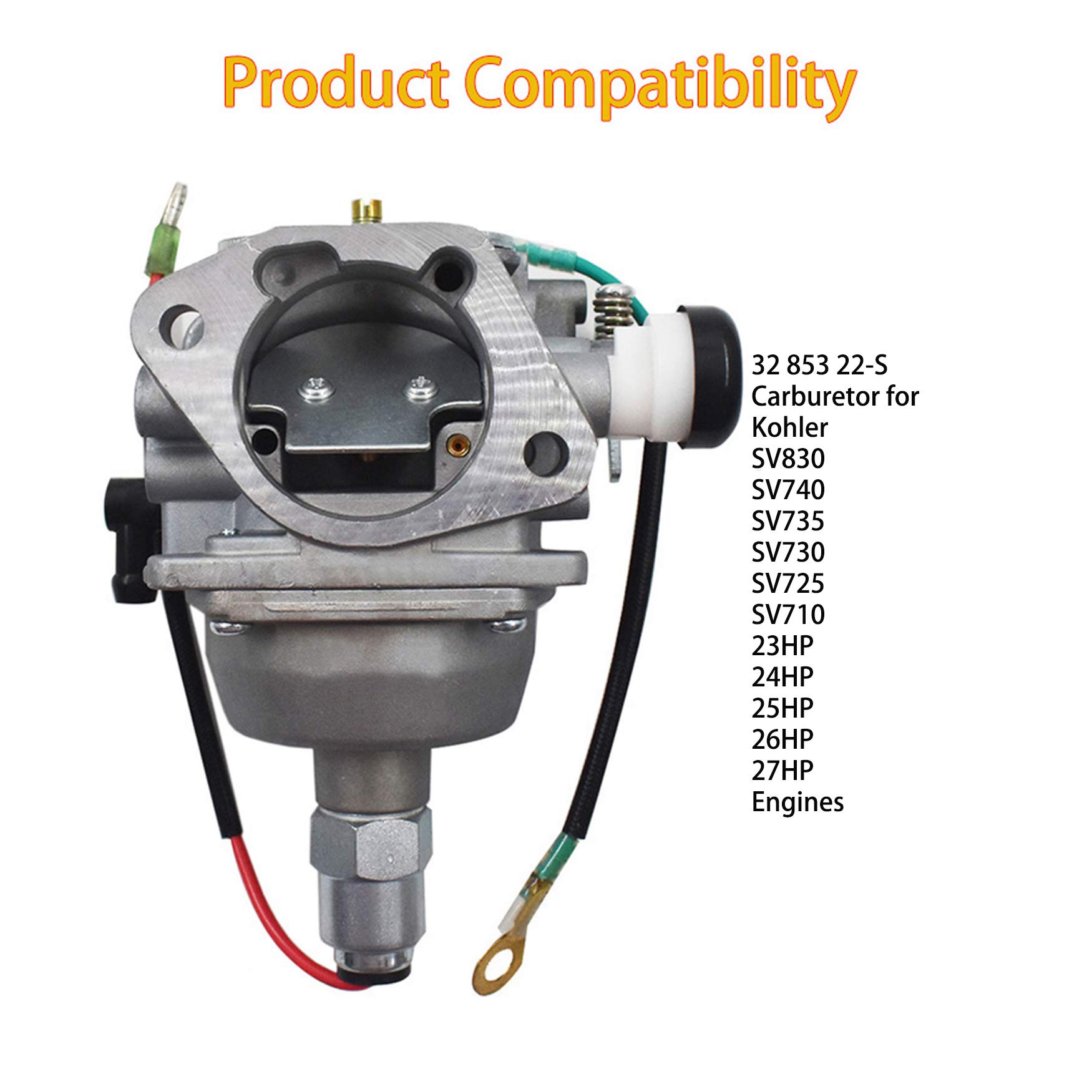 WFLNHB Carburetor Replacement for Kohler 32 853 22-S, 32 853 08-S