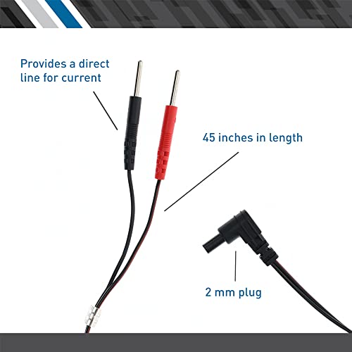 BodyMed Replacement Lead Wires, 45-in. Length, 2/Pack, 5 Pack – for Use with Electrotherapy TENS Units – Compatible with Electrode Lead Wires with 2 mm Plug