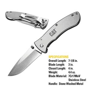 Caterpillar - 7" Folding Knife, Hand Tools, Knives/Blades - No Utility, Knives - Folding (980004) Silver