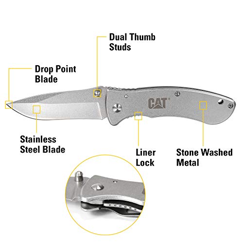 Caterpillar - 7" Folding Knife, Hand Tools, Knives/Blades - No Utility, Knives - Folding (980004) Silver