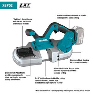 Makita XBP03Z 18V LXT Lithium-Ion Cordless Compact Band Saw, Tool Only