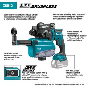 Makita XRH12ZW 18V LXT 11/16" AVT Rotary Hammer, Tool Only