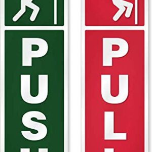 SmartSign "Pull/Push" Kit of 2 Anodized Signs | 1.5" x 5" Aluminum