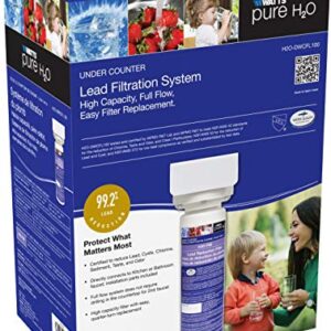 Watts Premier Pure H2O Full Flow, Under Sink Filtration System, 4,000 Gallon High Water Capacity, Reduces 99.2% Lead, White