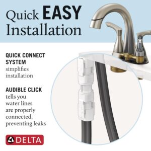 Delta Faucet Broadmoor Pull Down Bathroom Faucet Chrome, Bathroom Pull Out Faucet, Bathroom Sink Faucet with Pull Down Sprayer, Centerset Bathroom Faucet with Magnetic Docking, Matte Black 25765LF-PD