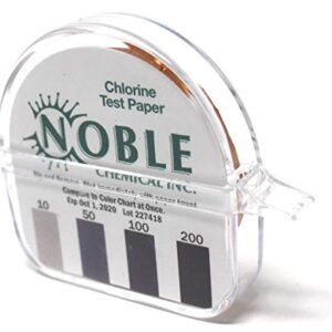 Noble Chemical CM-240 Chlorine Test Paper Dispenser - 10-200ppm