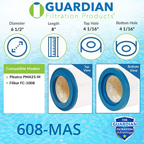 Guardian Filtration Products Spa Filter Replaces Pleatco PMA25-M PMA25 Cartridge for Outer for Nested System PMA-PROPAK2 1 Cartridge Master spas 25 Sq Ft.