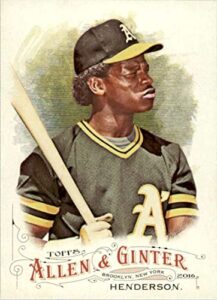 2016 topps allen and ginter #296 rickey henderson athletics mlb baseball card nm-mt